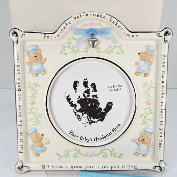 Hallmark | Accents | Vtg Hallmark Baby Porcelain Picture Handprint ...